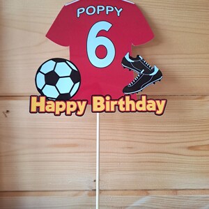Personalised Man Utd Style Cake Topper. Manchester United Cake ...