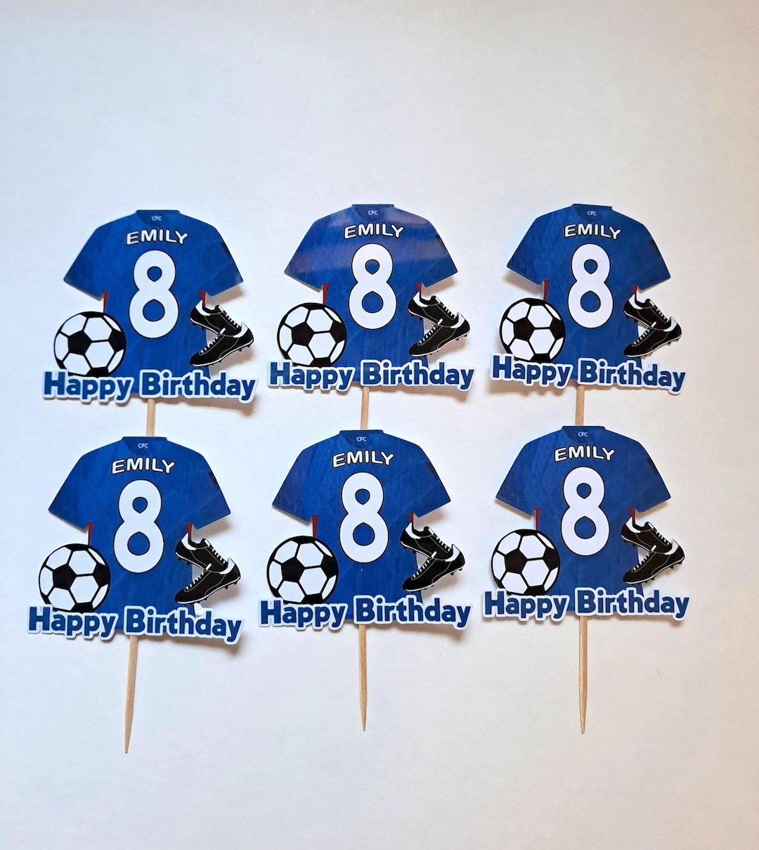 Chelsea Cupcake Toppers 25/26 Style. Personalised. Football Cupcake ...