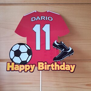 Personalised Man Utd Style Cake Topper. Manchester United Cake ...