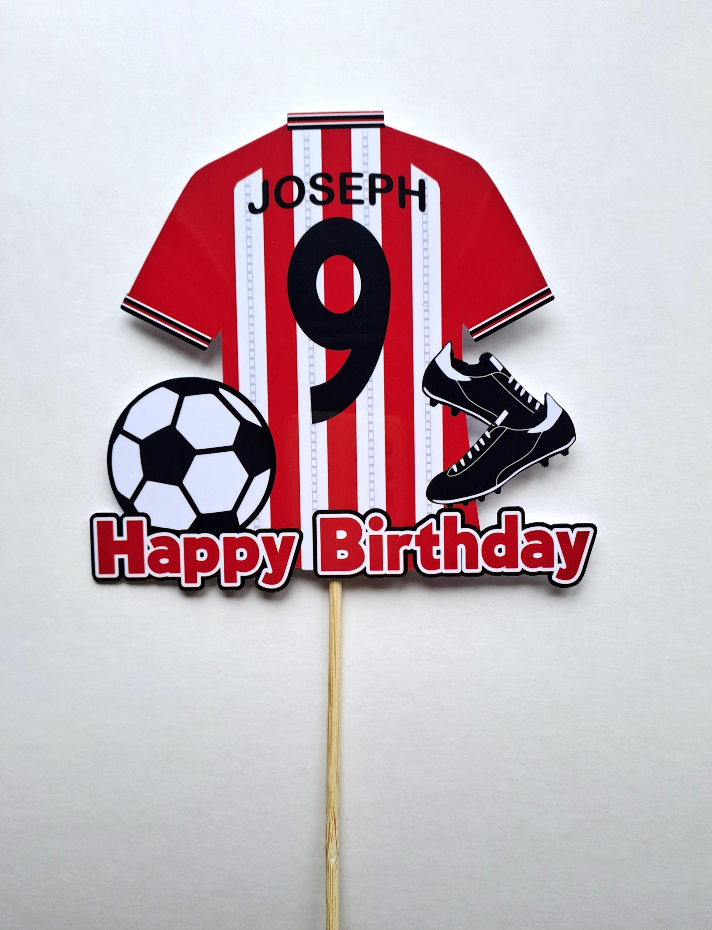 Sunderland Cake Topper 25/26 Style. Personalised Football Birthday Cake ...