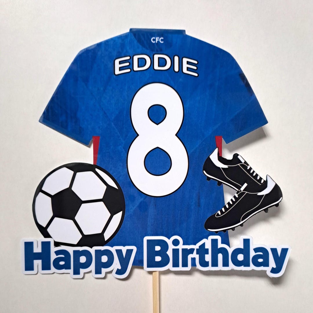 Chelsea Cake Topper 25/26 Style Personalised Football Cake Topper. Any ...