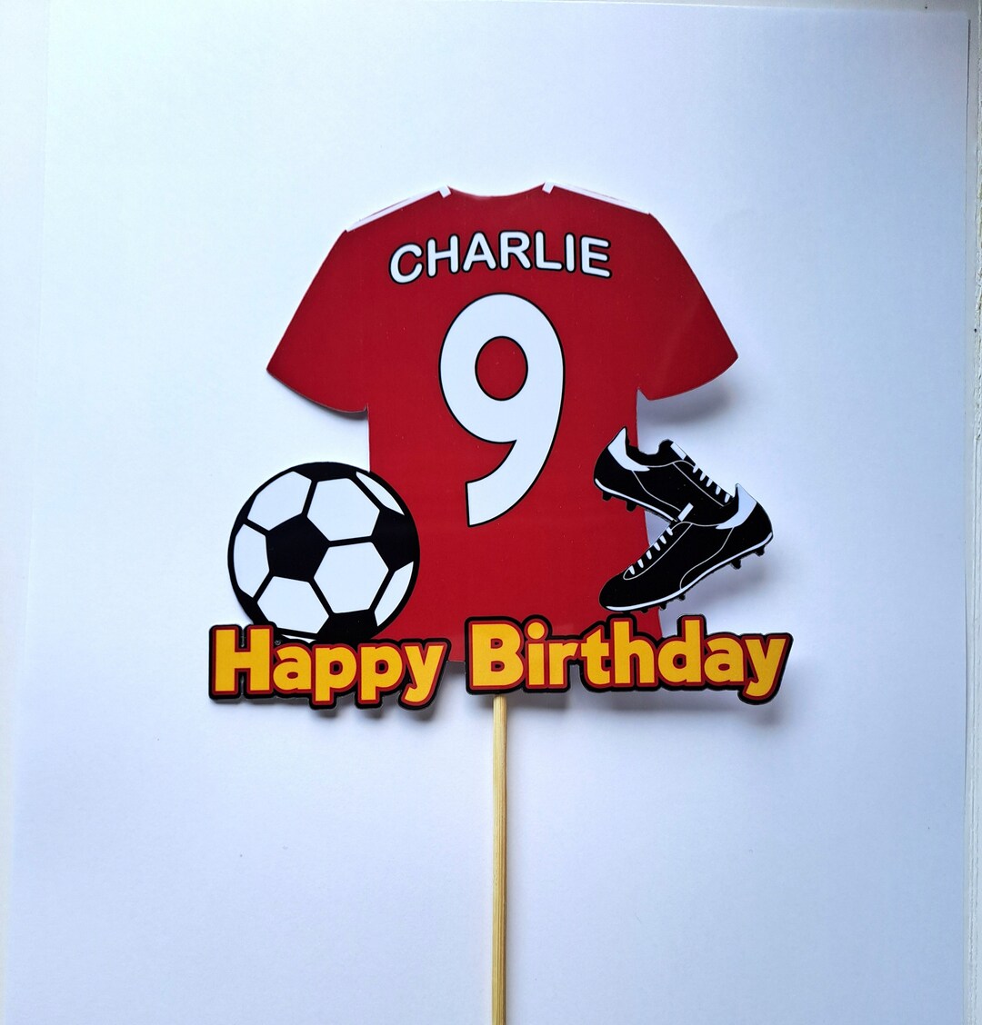 Personalised Man Utd Style Cake Topper. Manchester United Cake ...