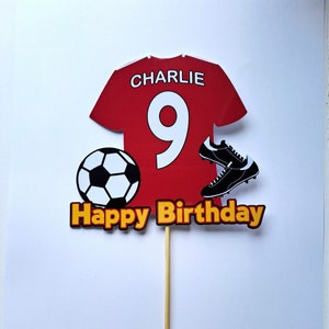 Personalised Man Utd Style Cake Topper. Manchester United Cake ...
