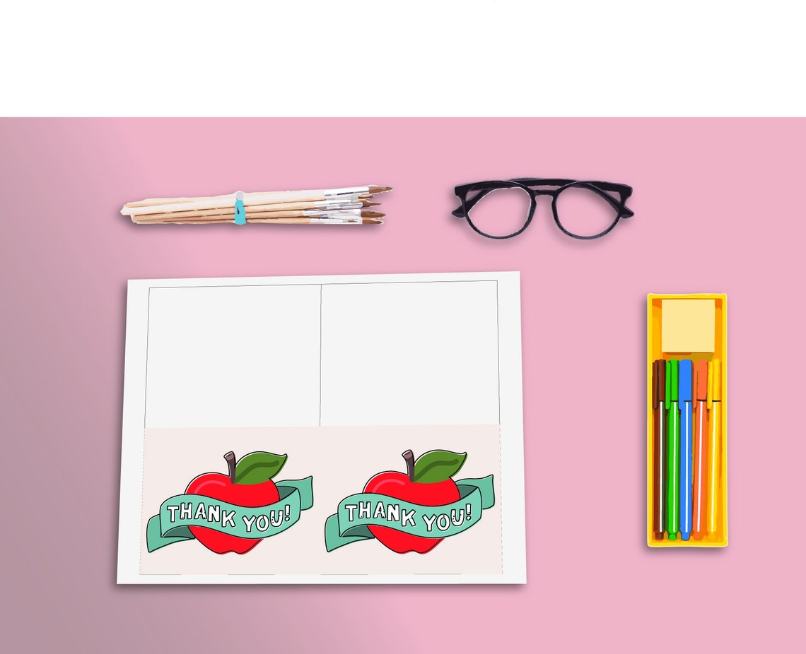 Teacher Thank You Cards Digital Download End of Year Card Teacher ...