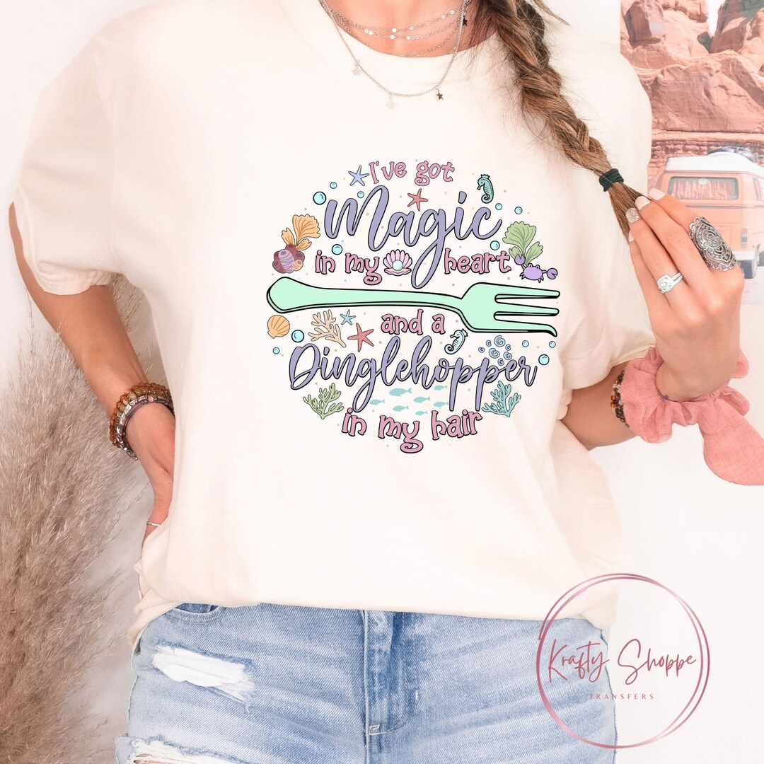 Magic in My Hair and a Dinglehopper in My Hair, DTF Transfer, Ready to ...