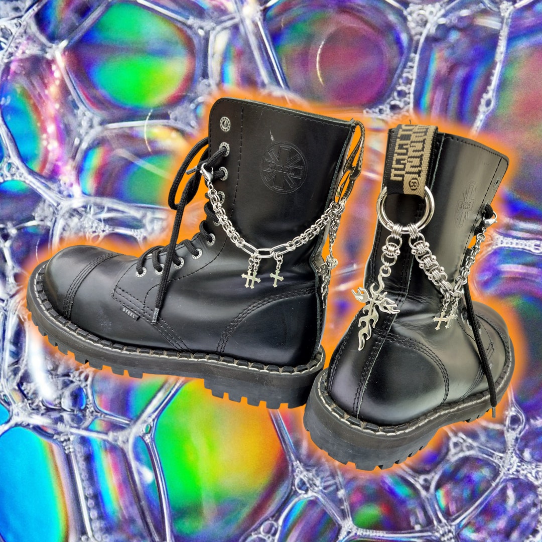 LIT Stainless Steel Gothic Cross Boot and Bag Charms | Cybercore, Y2k ...