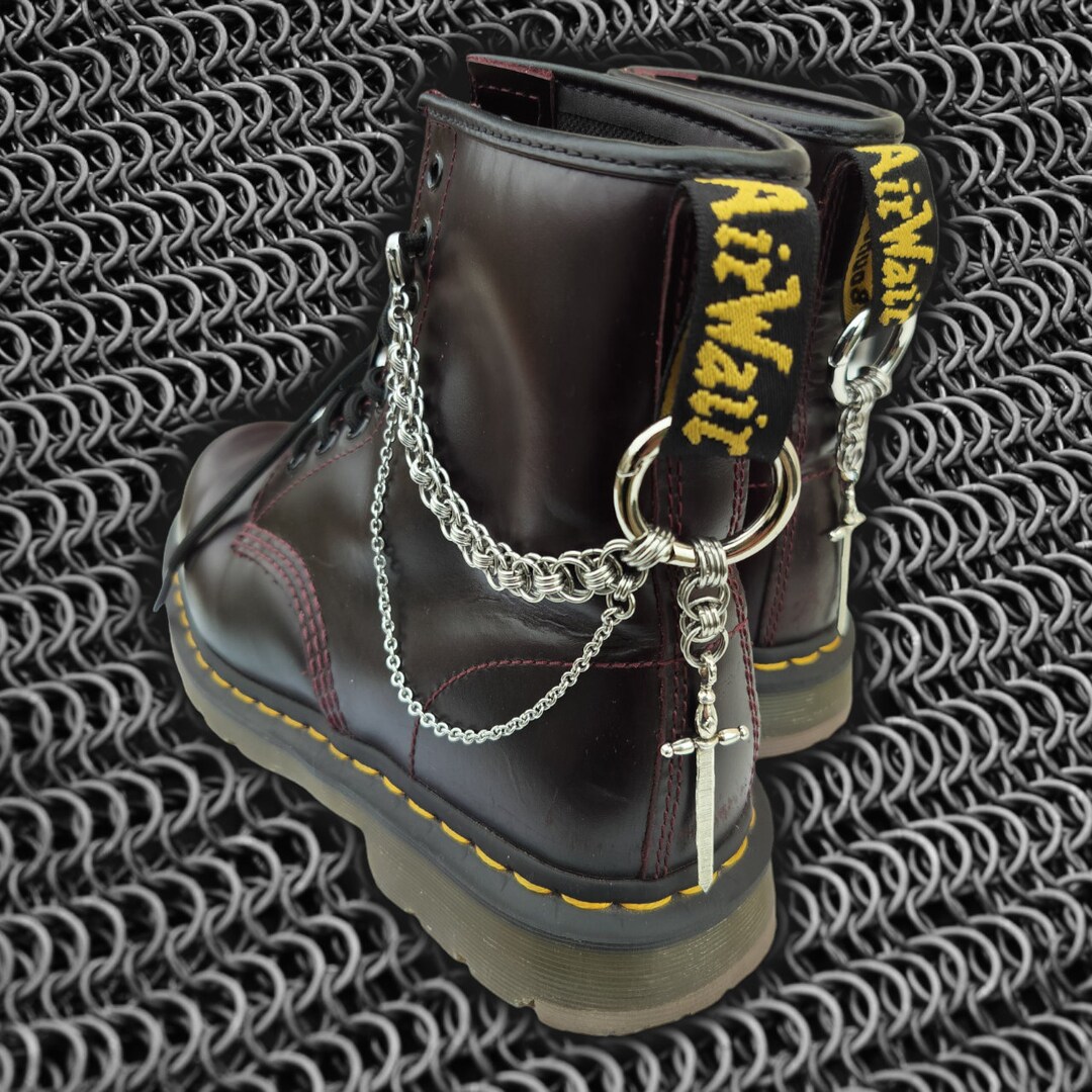 FAR AWAY Gothic Sword Chainmail Boot Charms, Bag Charm, Keychain ...