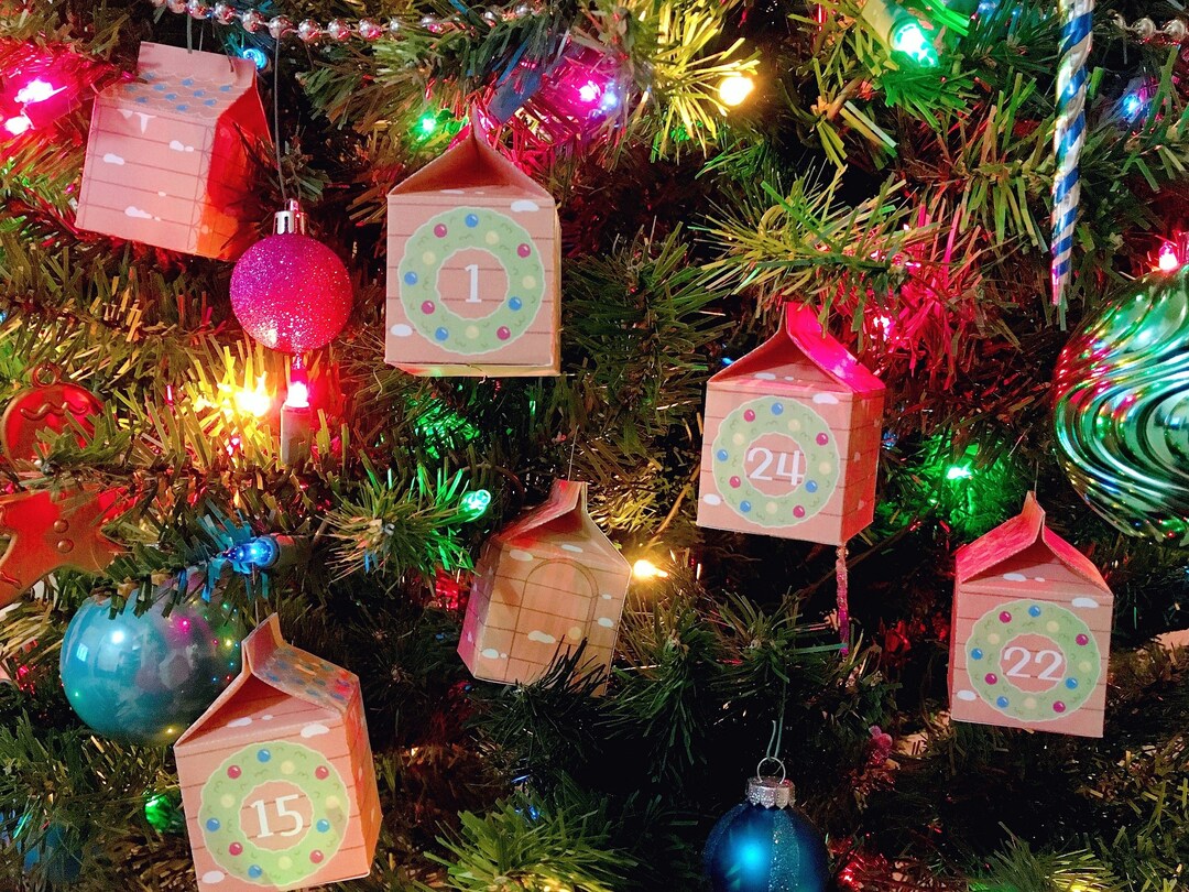 Christmas Gingerbread House Advent Calendar, B&W Gingerbread House ...