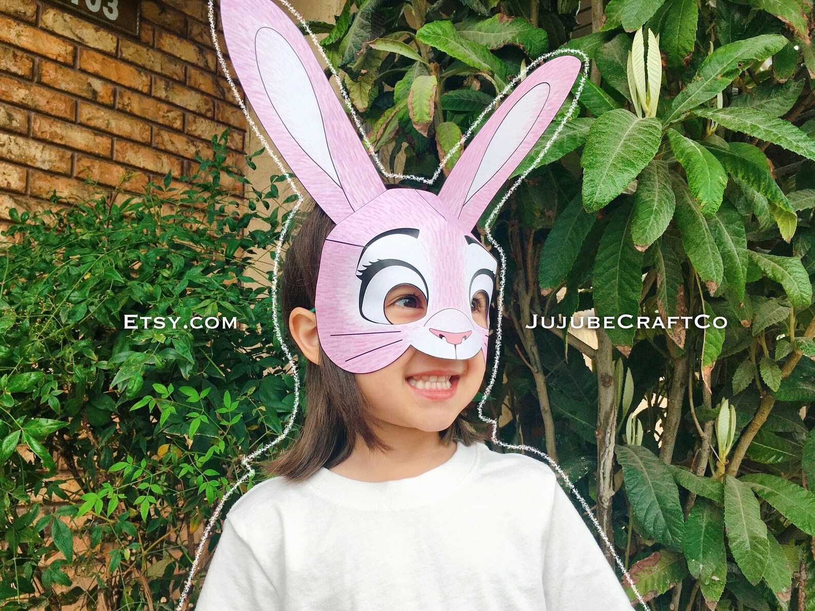 Coloring Mask 3 Printable Easter Bunny Masks 3 Black and - Etsy