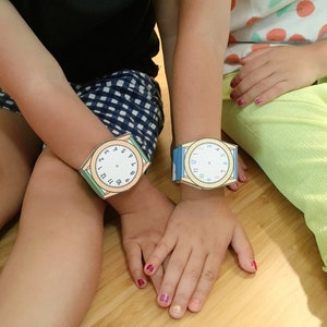 Printable Kid’s Watch Template, Men’s Watch Template, Time Learning ...