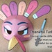 Coloring Mask 4 Printable Turkey Masks 4 Black and White - Etsy