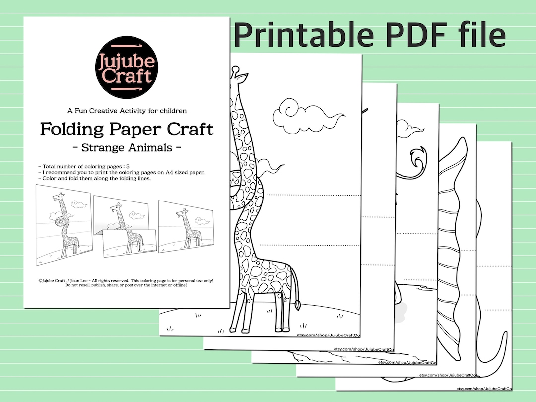 Folding Paper Craft : Strange Animals - Etsy