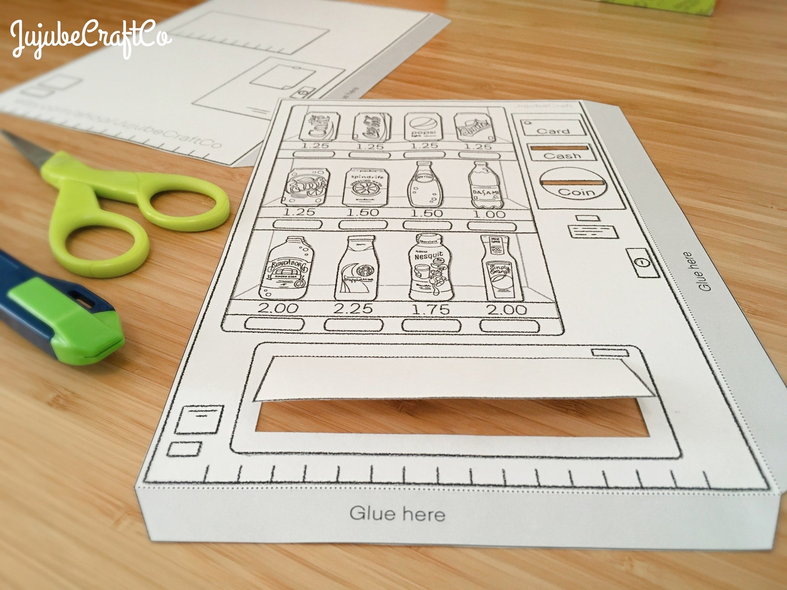 Vending Machine Coloring Page | Etsy