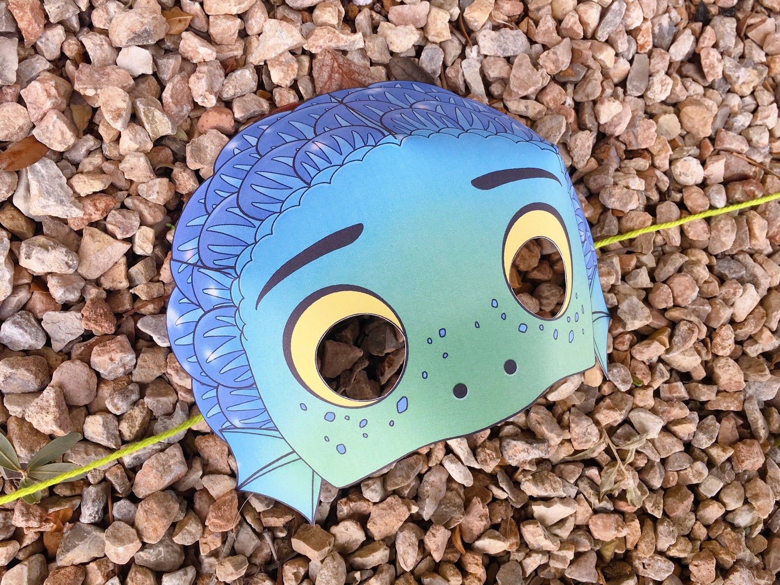 Coloring Mask > 3 Printable Luca Sea Monster Masks, 1 Black and White ...