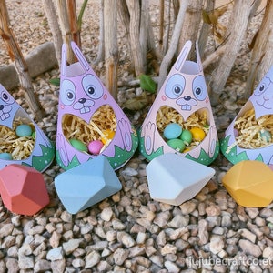 Happy Easter Treat Box, Egg Gift Box, Bunny Box, and Easter Coloring ...