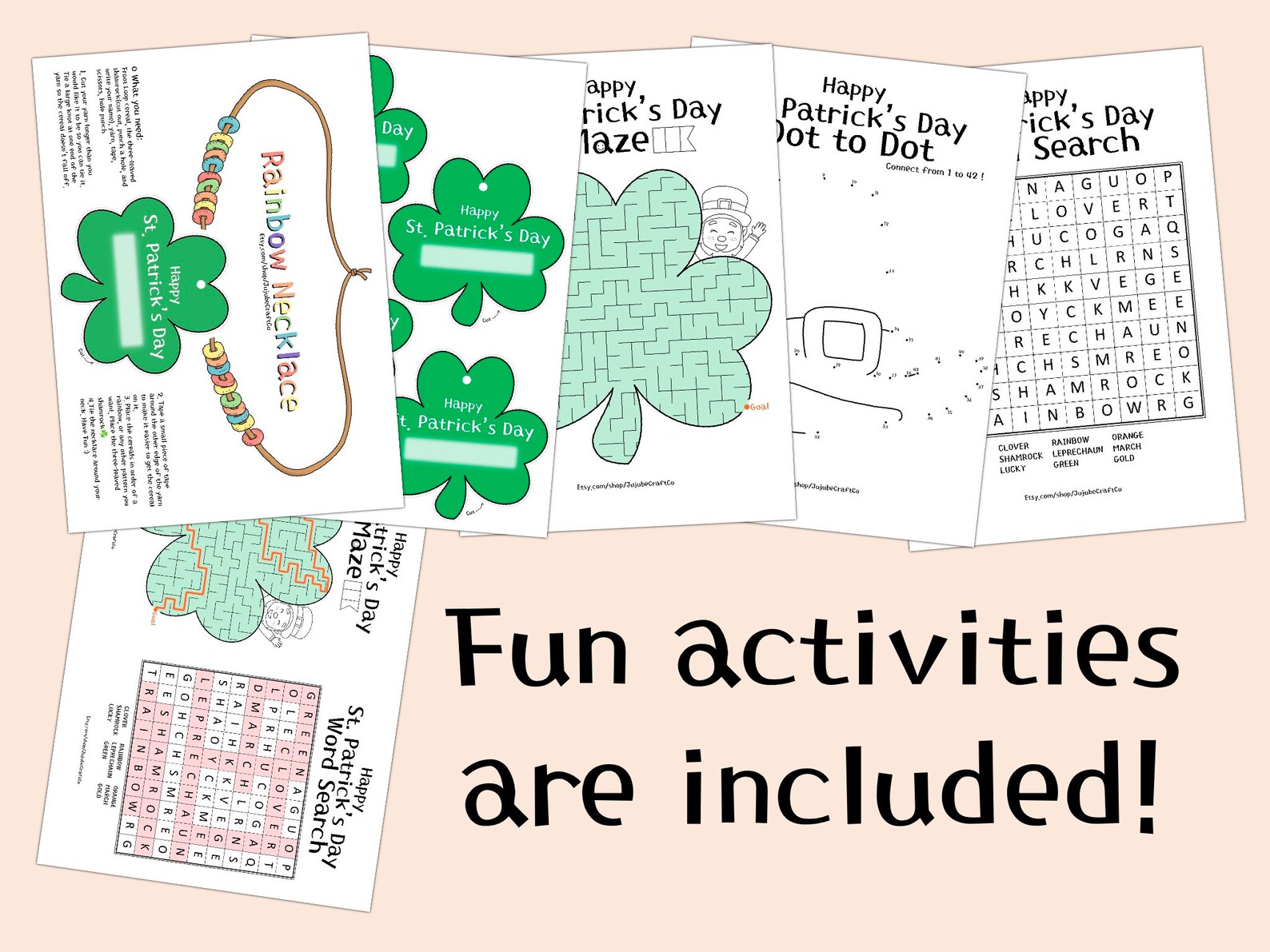 Coloring Mask 2 Printable St. Patricks Day Masks 2 - Etsy