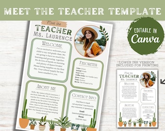 Meet the Teacher Editable Template Back to School Welcome - Etsy