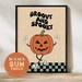 Retro Halloween Classroom Posters, Groovy October Art Print, Boho ...
