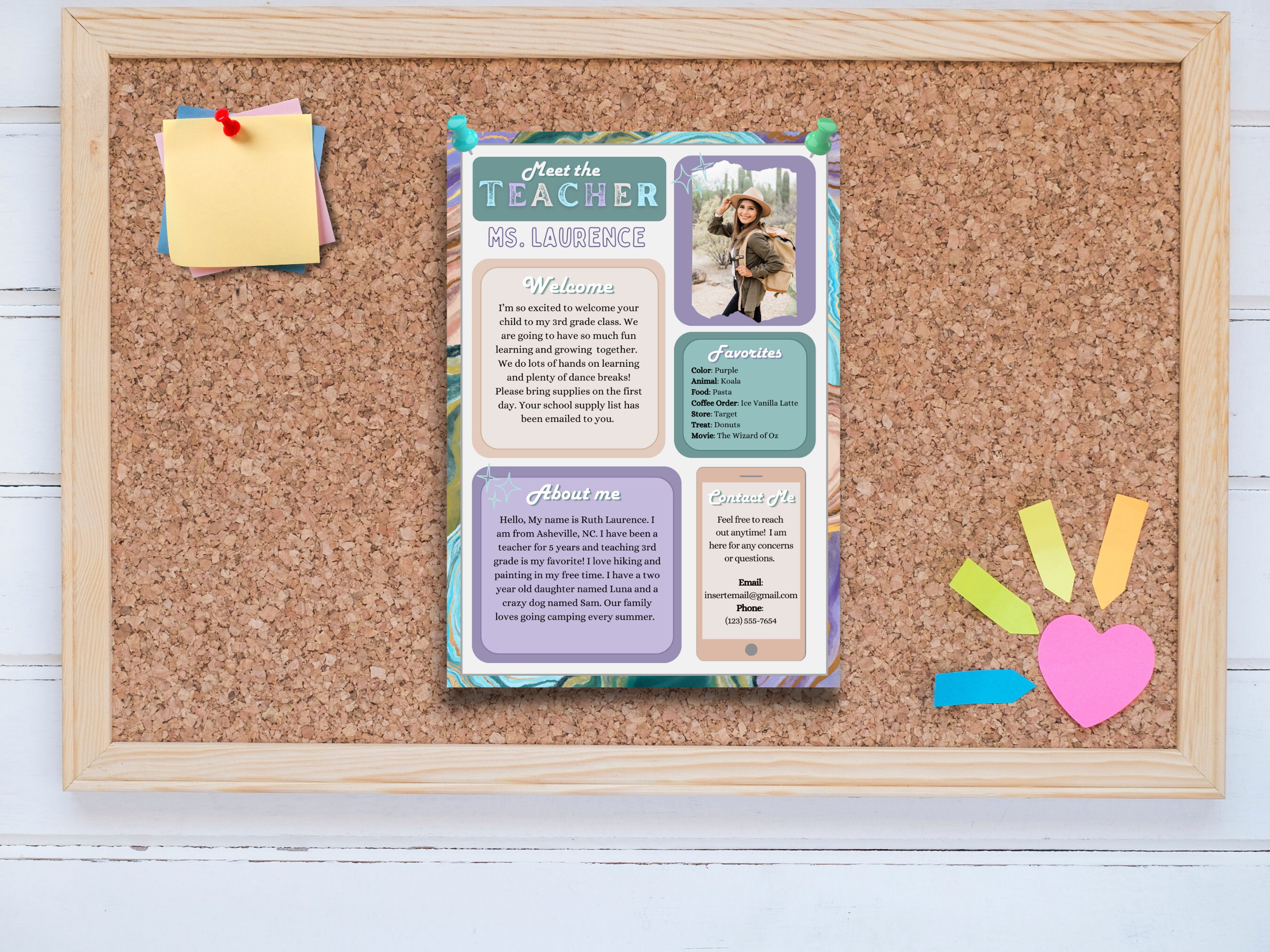 Meet the Teacher Template, Editable Teacher Printable, Back to School ...