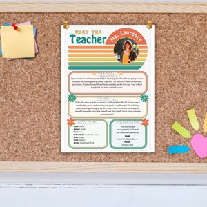 Meet the Teacher Template, Editable Teacher Printable, Back to School ...