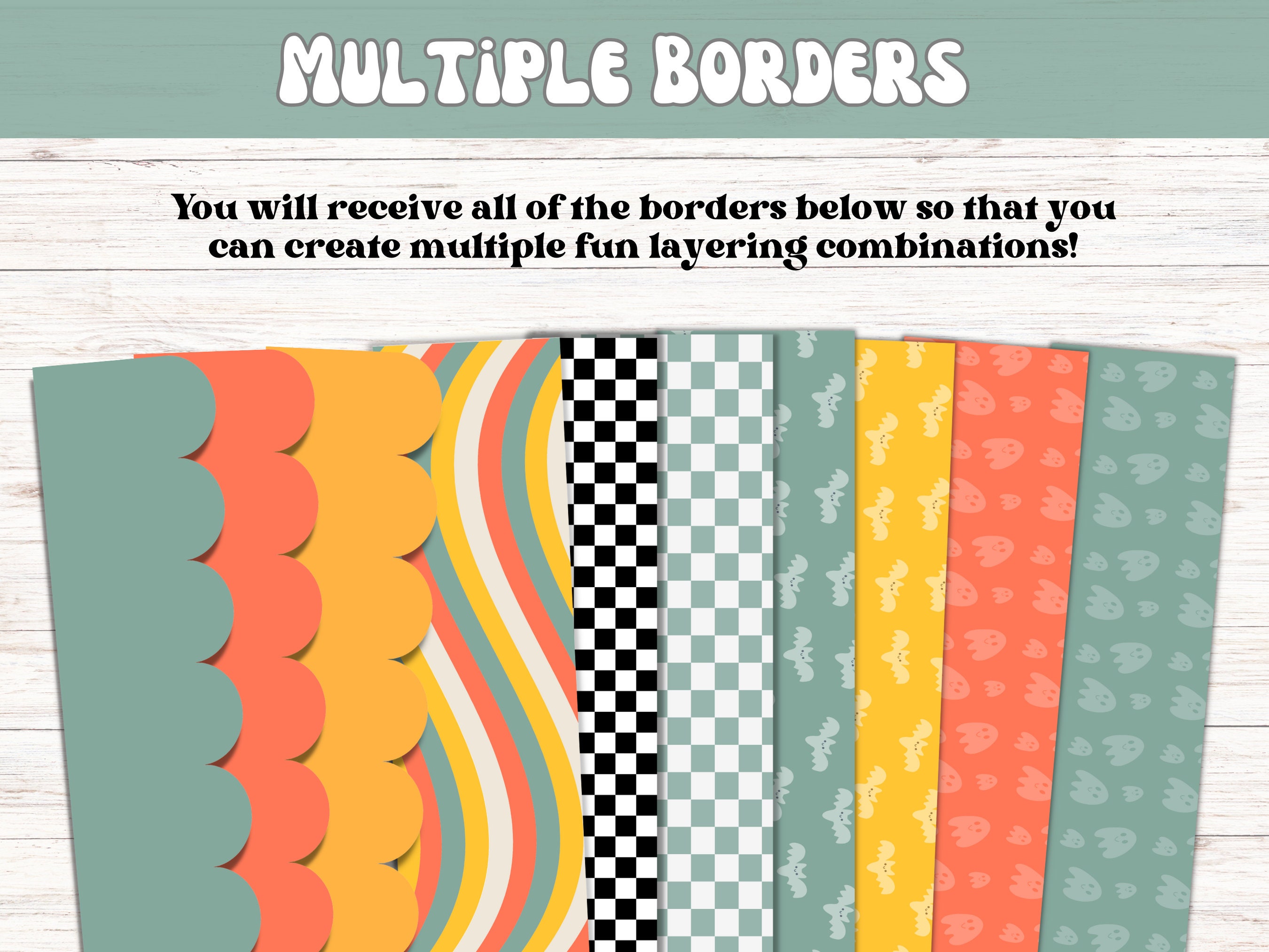 Retro Halloween Bulletin Board Kit, Groovy Boho Classroom Decor ...