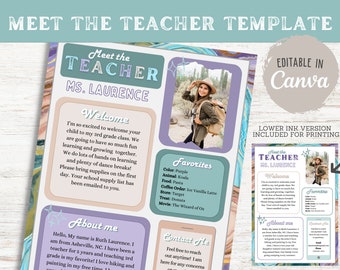 Editable Meet the Teacher Template, Back to School Printable Flyer ...