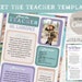 Meet the Teacher Template, Editable Teacher Printable, Back to School ...