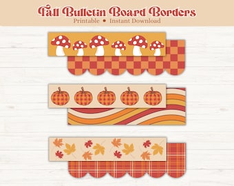 Fall Bulletin Board Borders, Printable Classroom Decoration, Boho ...