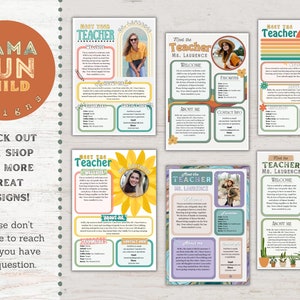 Meet the Teacher Template, Editable Teacher Printable, Back to School ...
