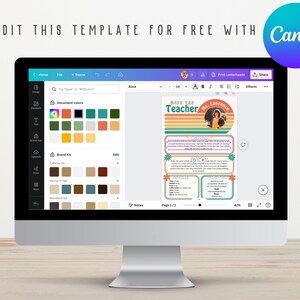 Meet the Teacher Template, Editable Teacher Printable, Back to School ...