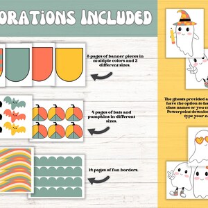 Groovy Halloween Bulletin Board Kit, Boho Retro Classroom Decor ...
