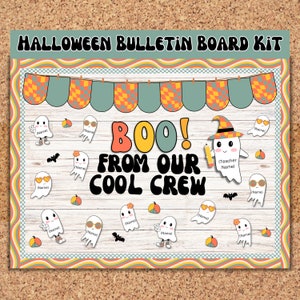 Groovy Halloween Bulletin Board Kit, Boho Retro Classroom Decor ...