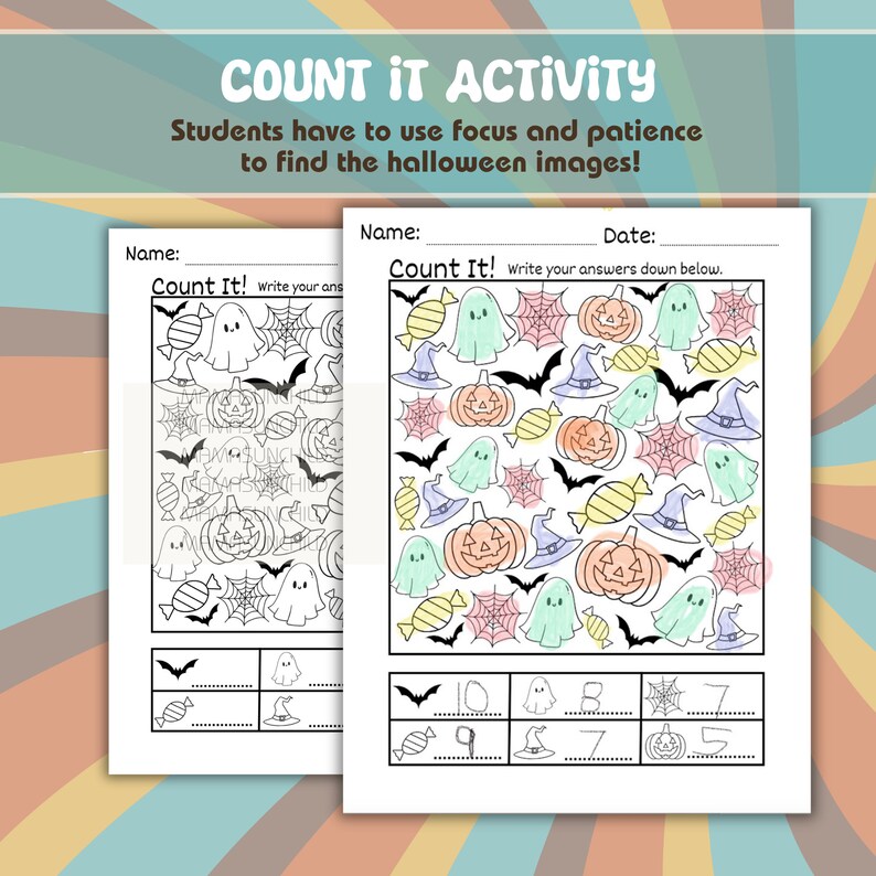 Halloween Classroom Worksheets, Kindergarten First Grade Printable ...
