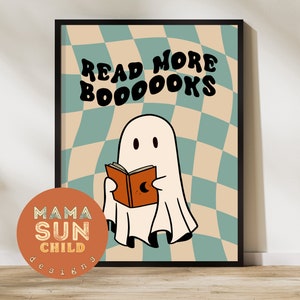 Retro Halloween Classroom Posters, Groovy October Art Print, Boho ...