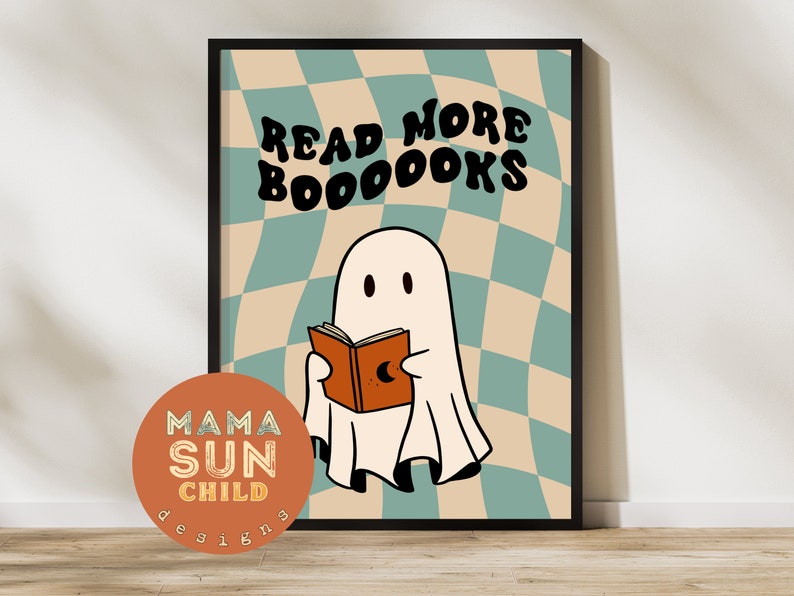 Retro Halloween Classroom Posters, Groovy October Art Print, Boho ...