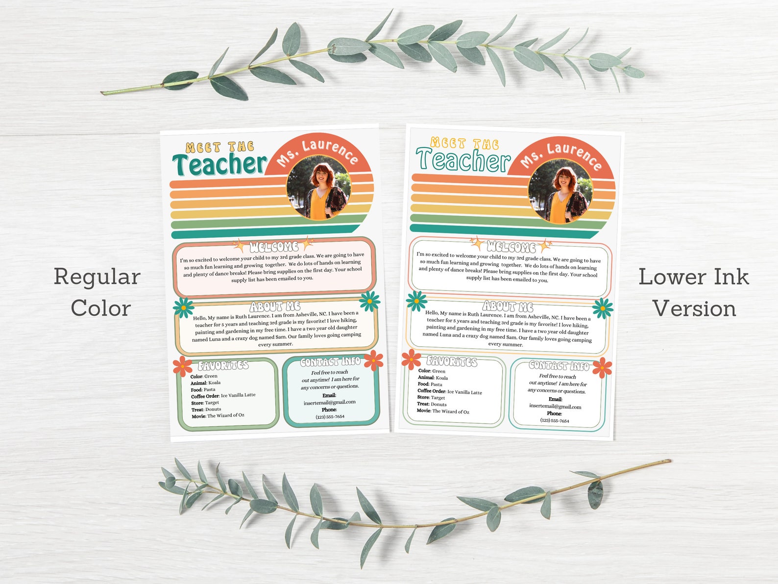Meet the Teacher Template, Editable Teacher Printable, Back to School ...
