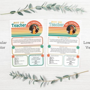 Meet the Teacher Template, Editable Teacher Printable, Back to School ...