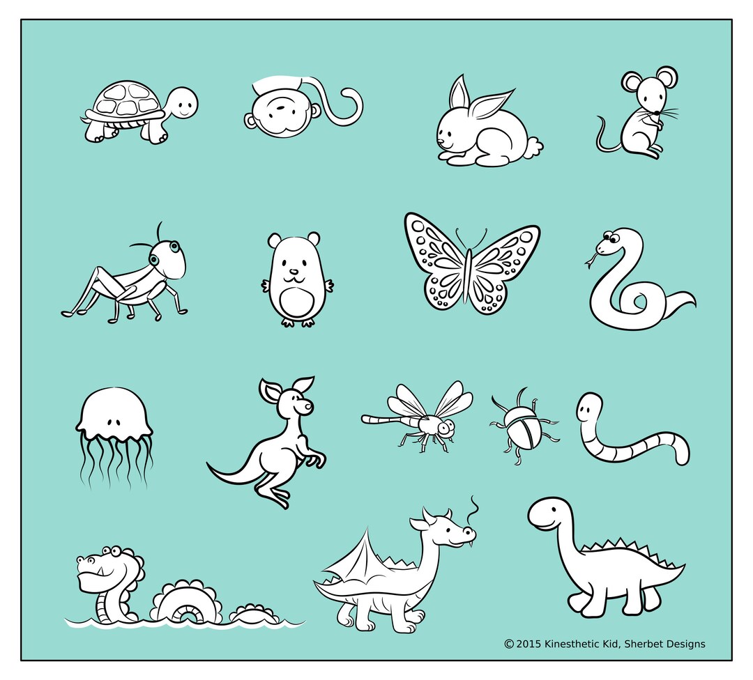 Clipart Critters 16 Images - Etsy