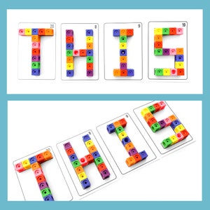 Build Sight Words With Snap/connecting Cubes - Upper and Lower Case ...