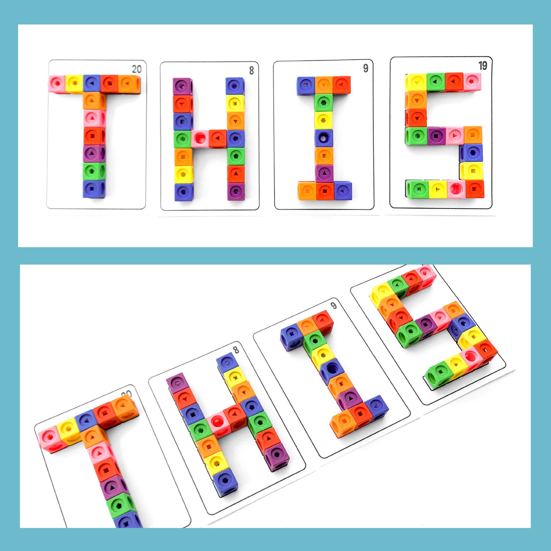 Build Sight Words With Snap/connecting Cubes - Upper and Lower Case ...