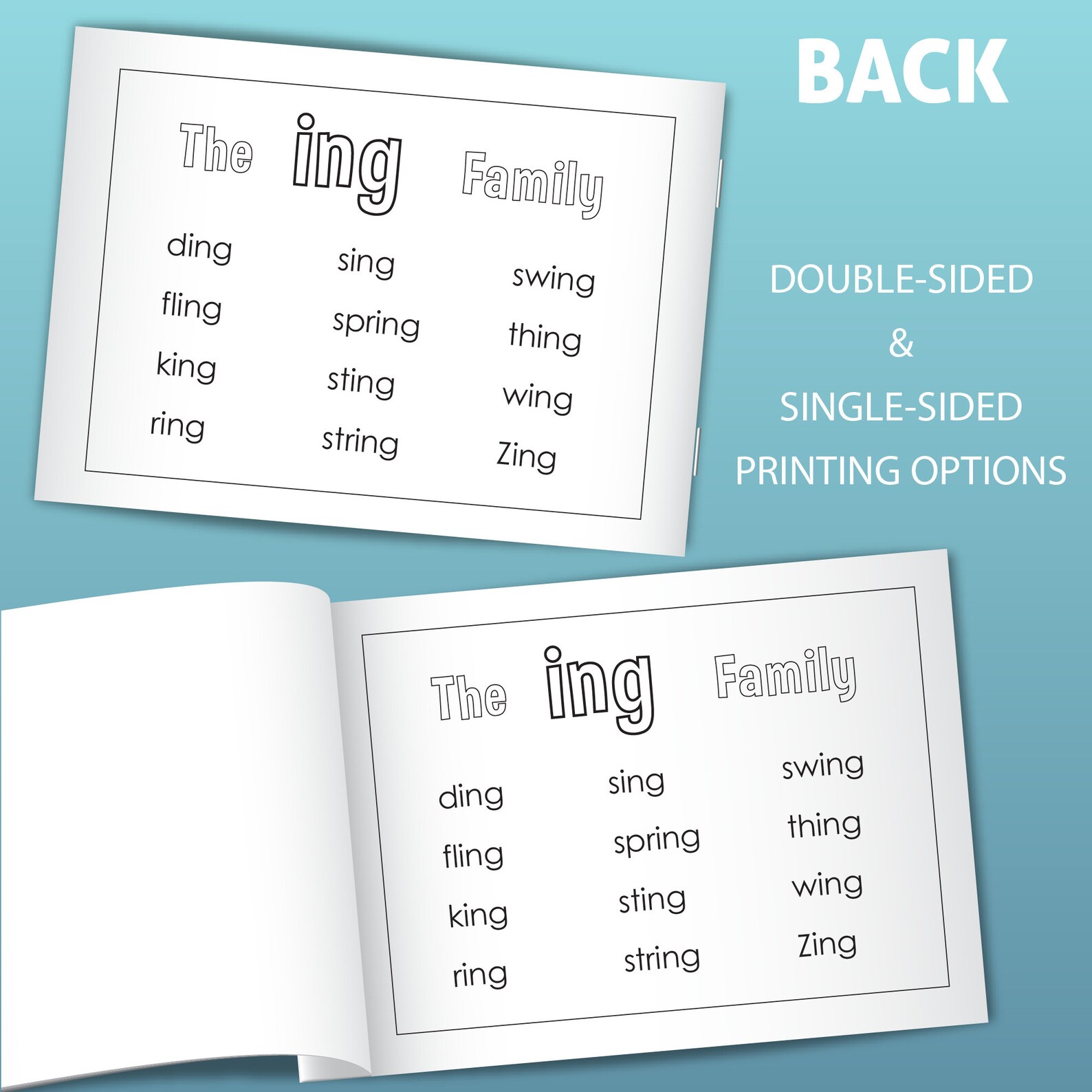 My Little -ING Book: Printable for Early Readers - Etsy