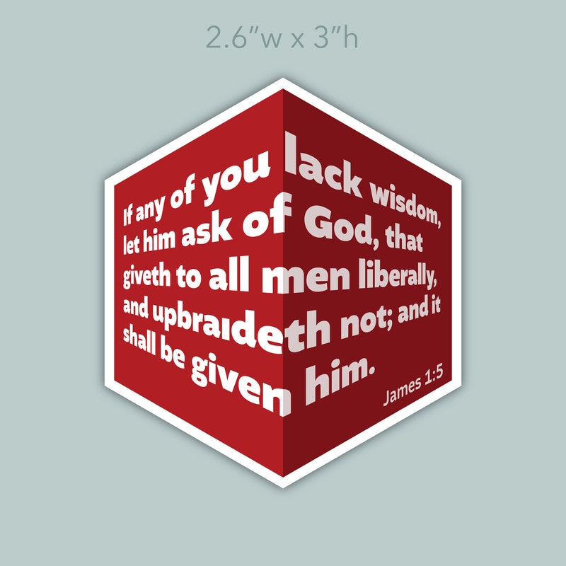 James 1:5 Sticker - Etsy