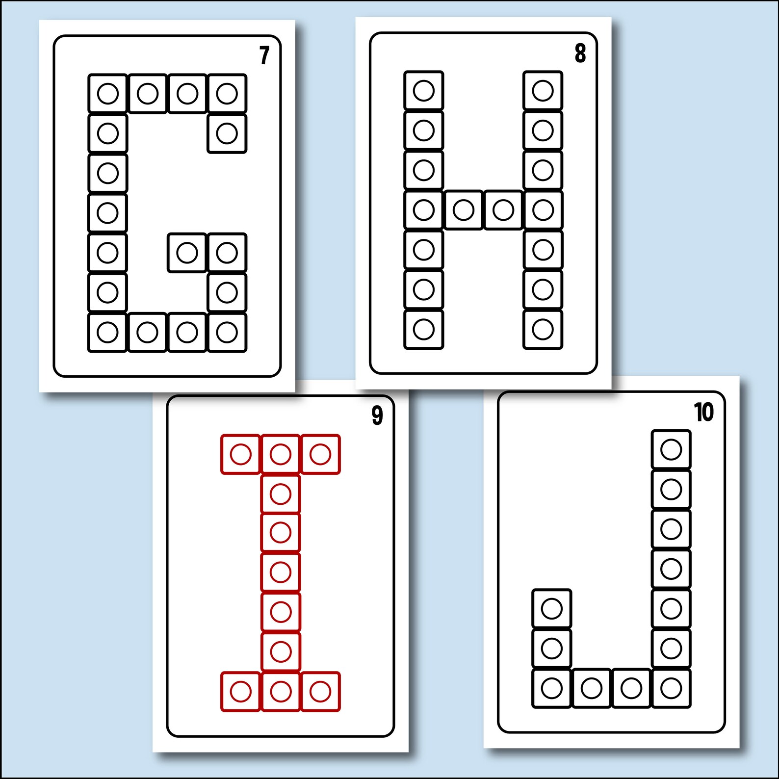 Build Letters and Words With Snap/connecting Cubes - Upper Case Letters ...