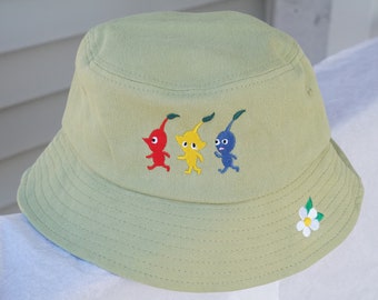 Pikmin Inspired Dad Hat - With Pikmin Embroidery - Etsy