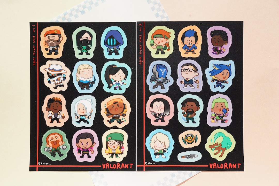 Valorant Agent Sticker Sheet Set - Etsy