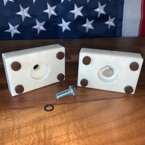 Beer Tap Handle DISPLAY BASE Solid Black or White Marble With Bolt for ...