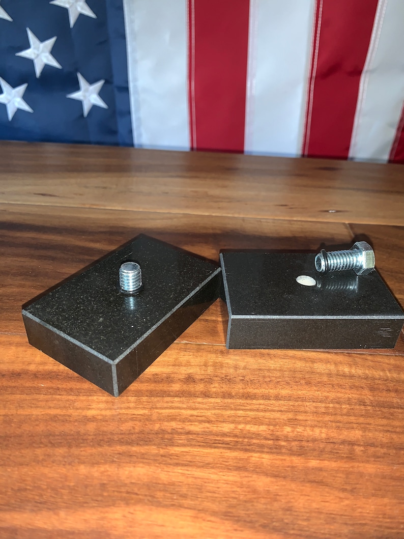 Beer Tap Handle DISPLAY BASE Solid Black or White Marble With Bolt for ...