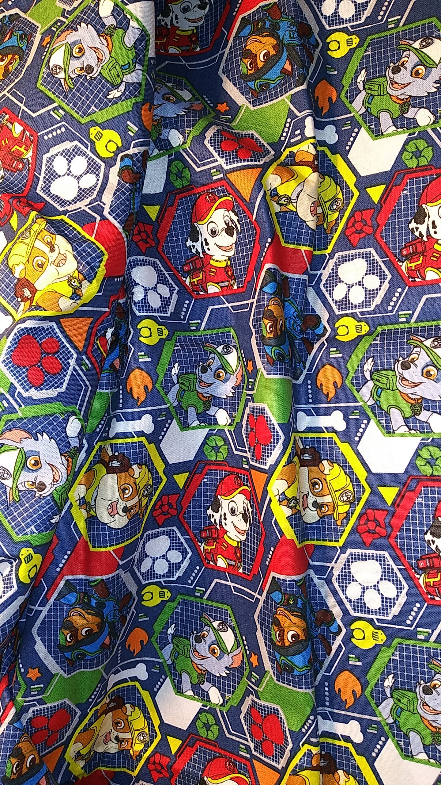 Paw Patrol 100 Cotton Fabric Cotton Fabric Fabric By The Etsy Uk