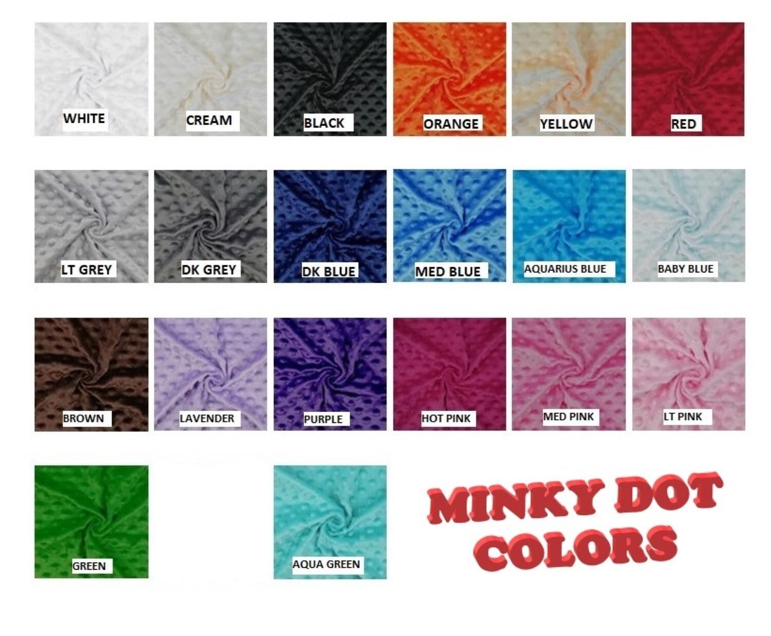 Minky Dot Scraps 2 Lbs., Multi-colors Available, Minky Scraps 2 Pound ...