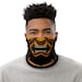 Japanese Samurai Golden Face Mask, Neck Gaiter, Washable and Reusable ...